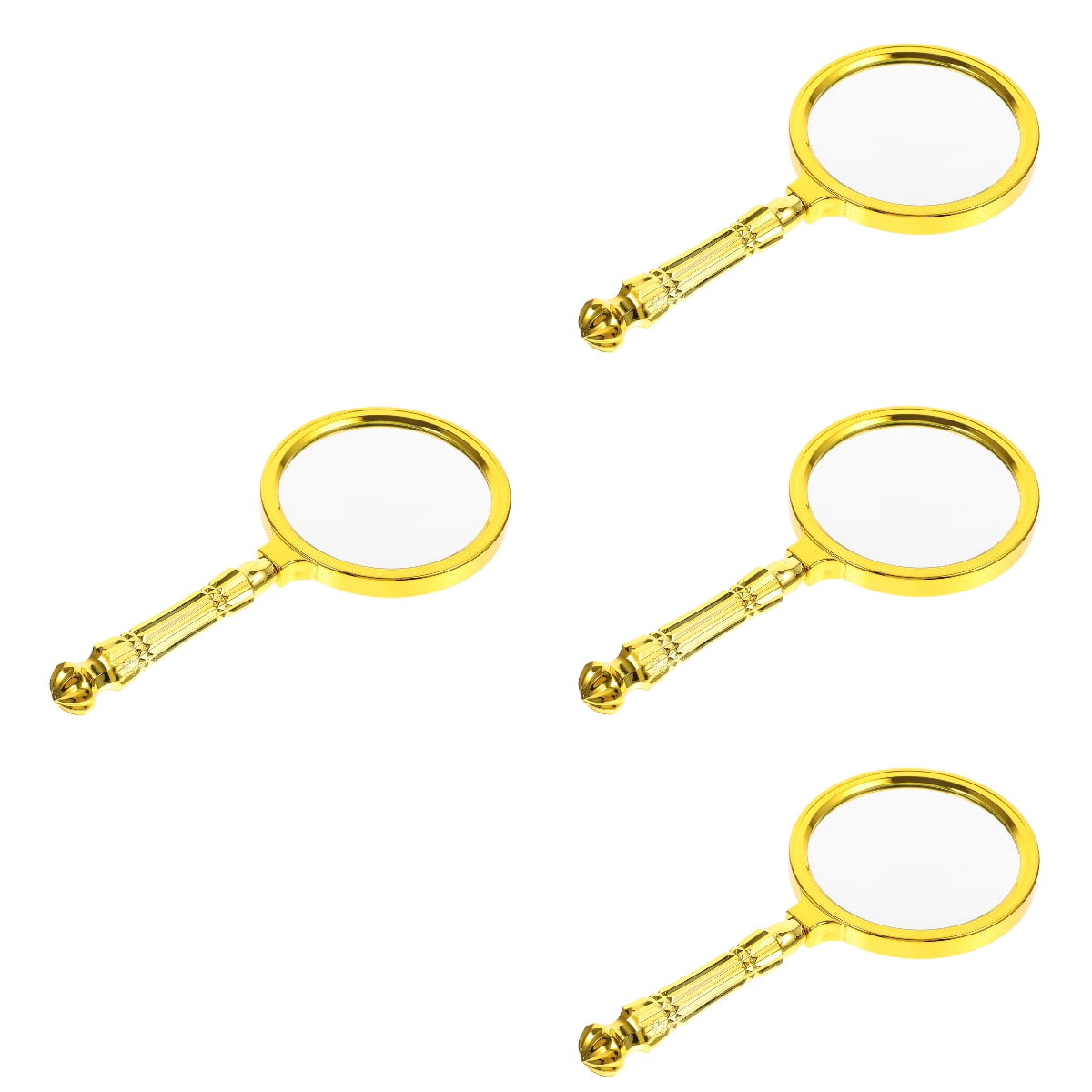 4 PCS Gold Plated Magnifying Glass Smart Phone Screen Magnifier Glasses ...