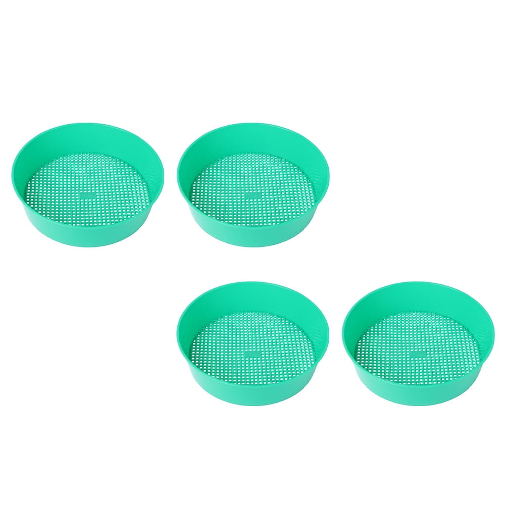 4 PCS Green Pan Garden Tool Soil Sieve Gardening Compost Grading ...