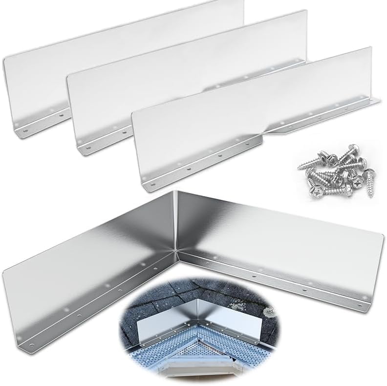 4 PCS Gutter Valley Splash Guards,Rain Gutter Valley Roofing Gutter ...