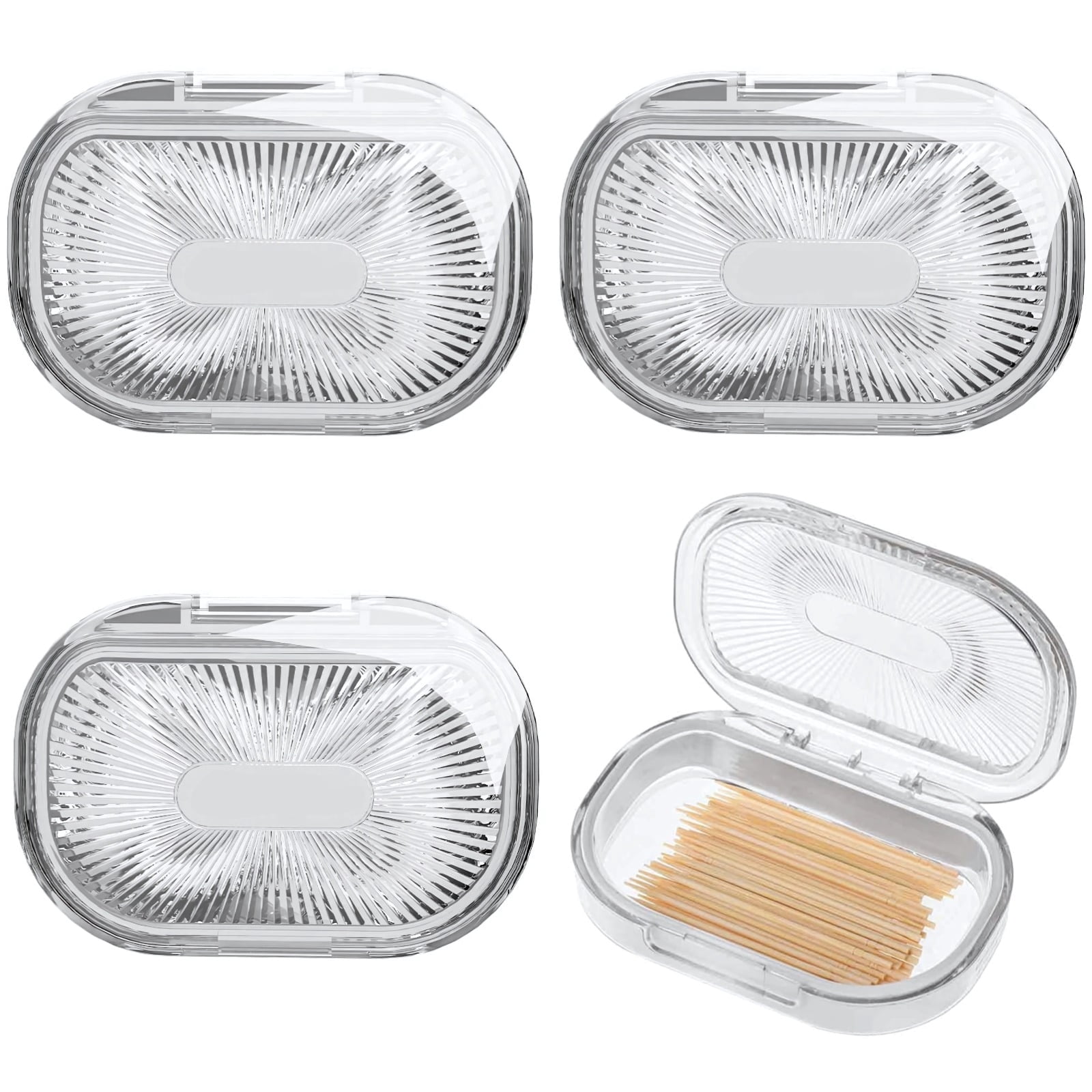 4 Pack Portable Clear Travel Organizer Box - Leakproof Storage for Hair ...