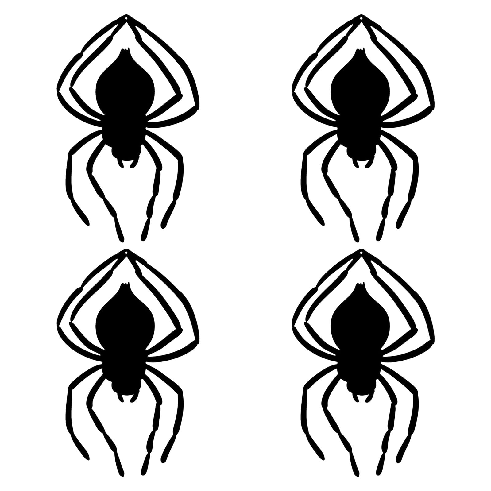 4 PCS Halloween Spider, Rubber Spider, Hanging SpiderFor Halloween ...