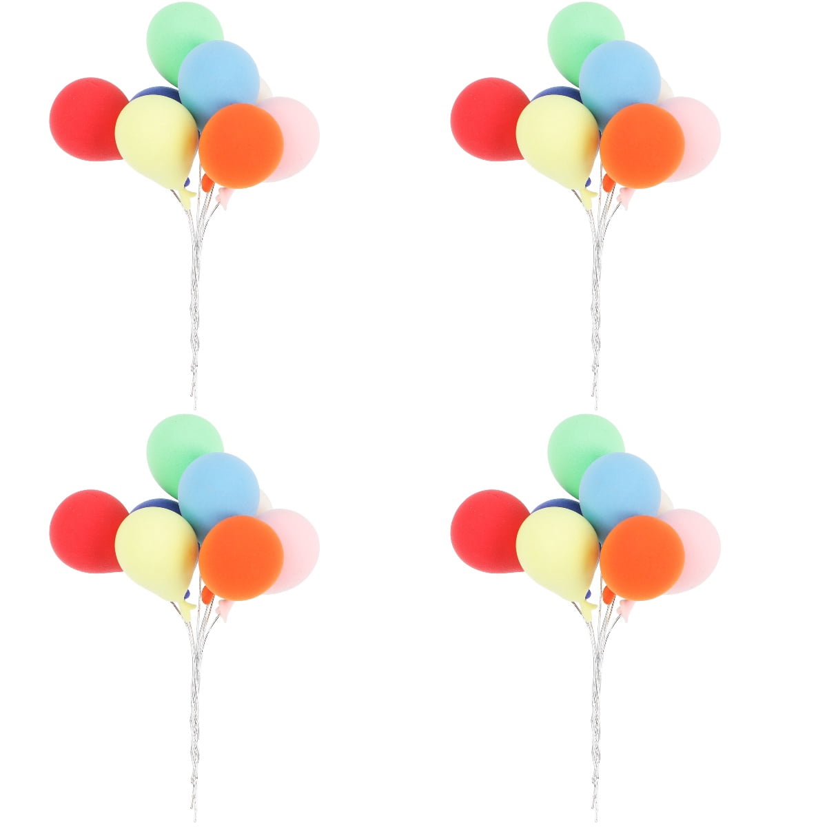4 PCS Hanging Wind Sculptures Mini Clay Balloons House Decor Miniature ...