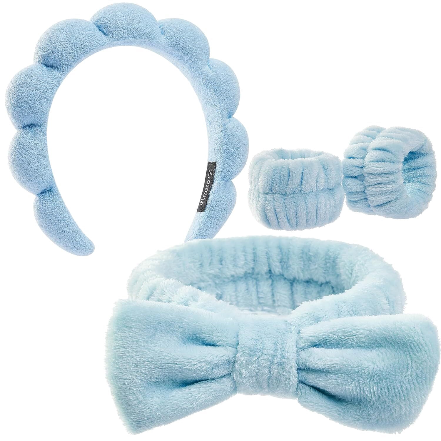 4 PCS Headbands for Women, Spa Headband and Wristband Set - Headband ...