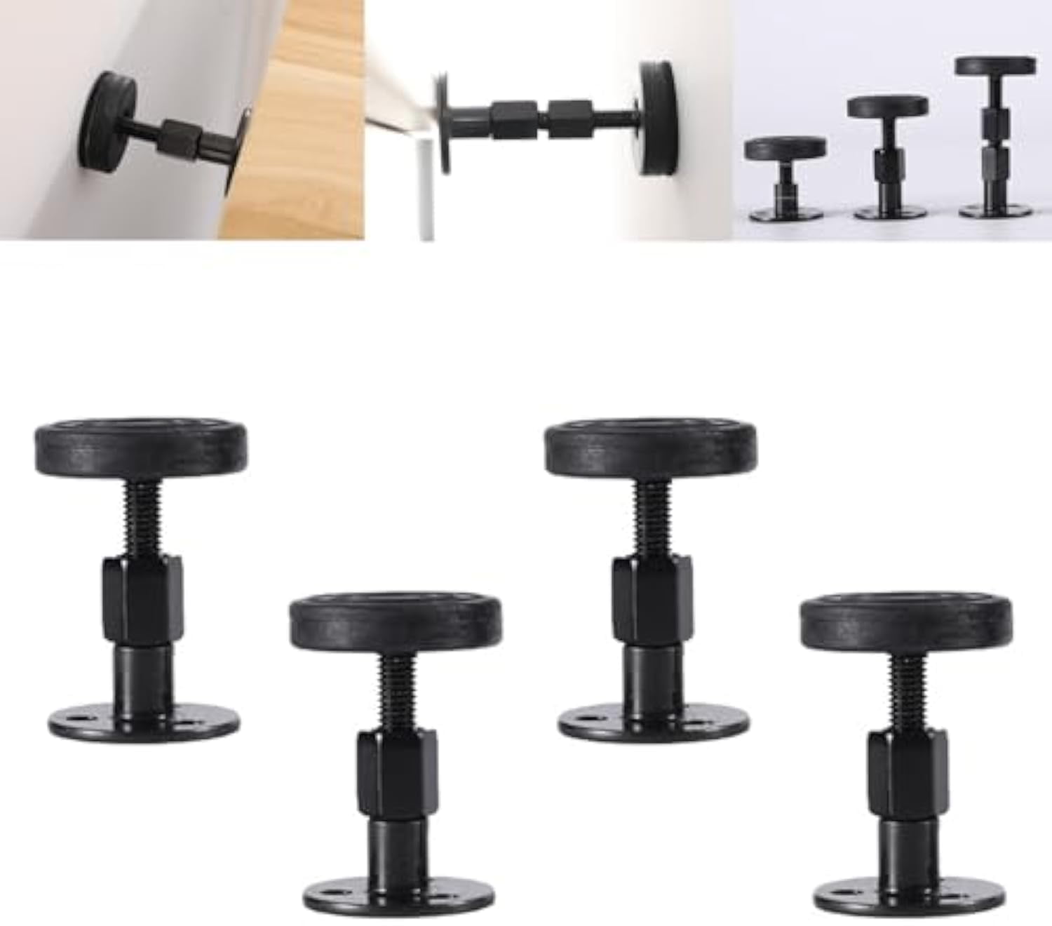 4 PCS Headboard Stabilizer for Wall, Bed Wall Stopper, Bedside ...