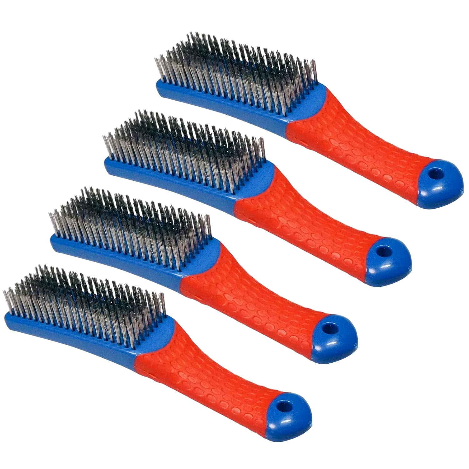 4 PCS Heavy-Duty Wire Brush Set, Stainless Steel Scratch Brushes for ...