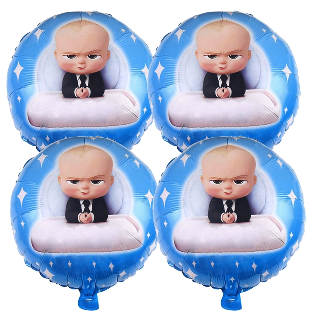 4 PCS Helium Birthday Party Balloons Foil Baby Balloons Boss Balloons ...