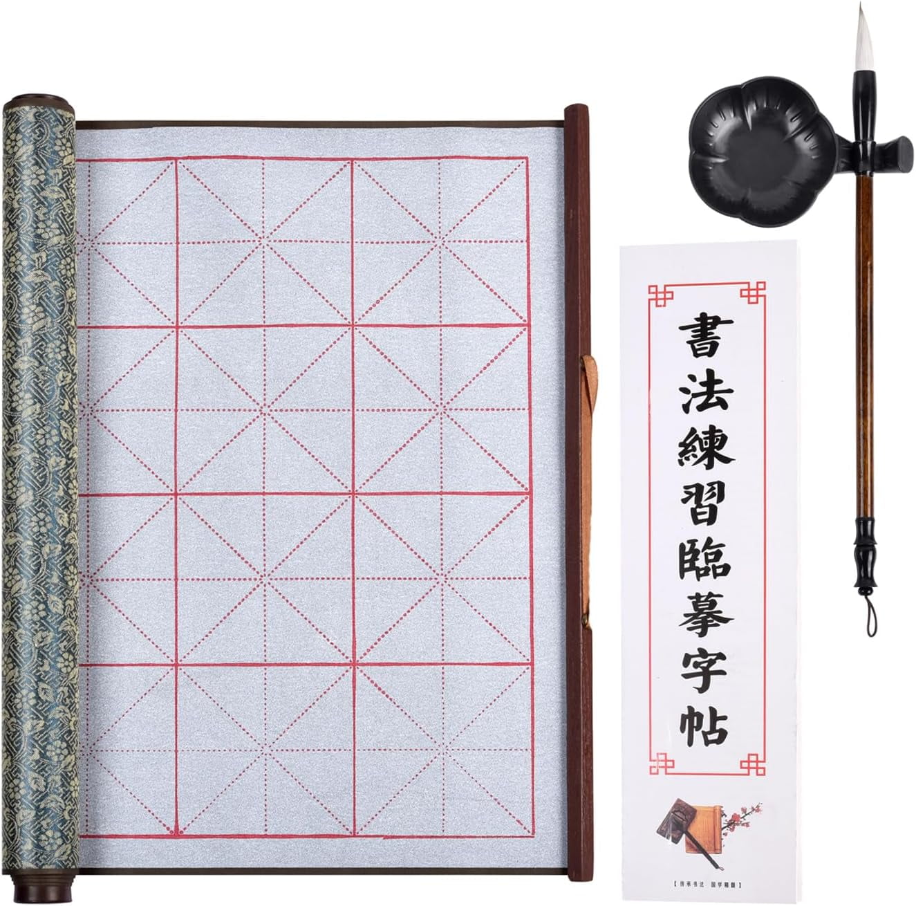 4 PCS No Ink Chinese Calligraphy Set, Water Writing Cloth Calligraphy ...