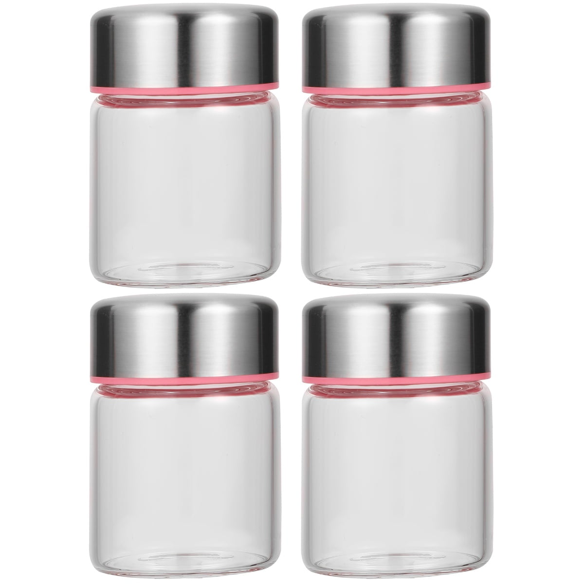 4 PCS Jam Jar Honey Sealed Canisters Storage Jars High Temperature ...