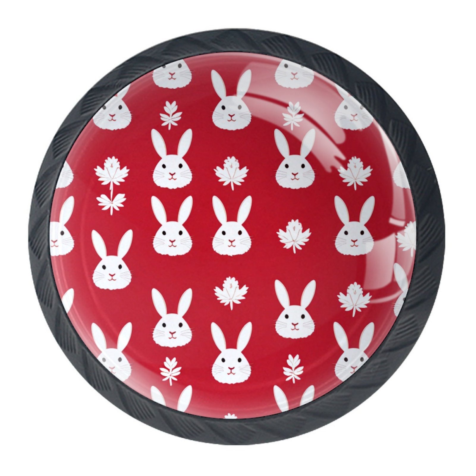 4 PCS Kitchen Cabinet Knobs and Pulls,Animal Rabbit Flower Round Drawer ...