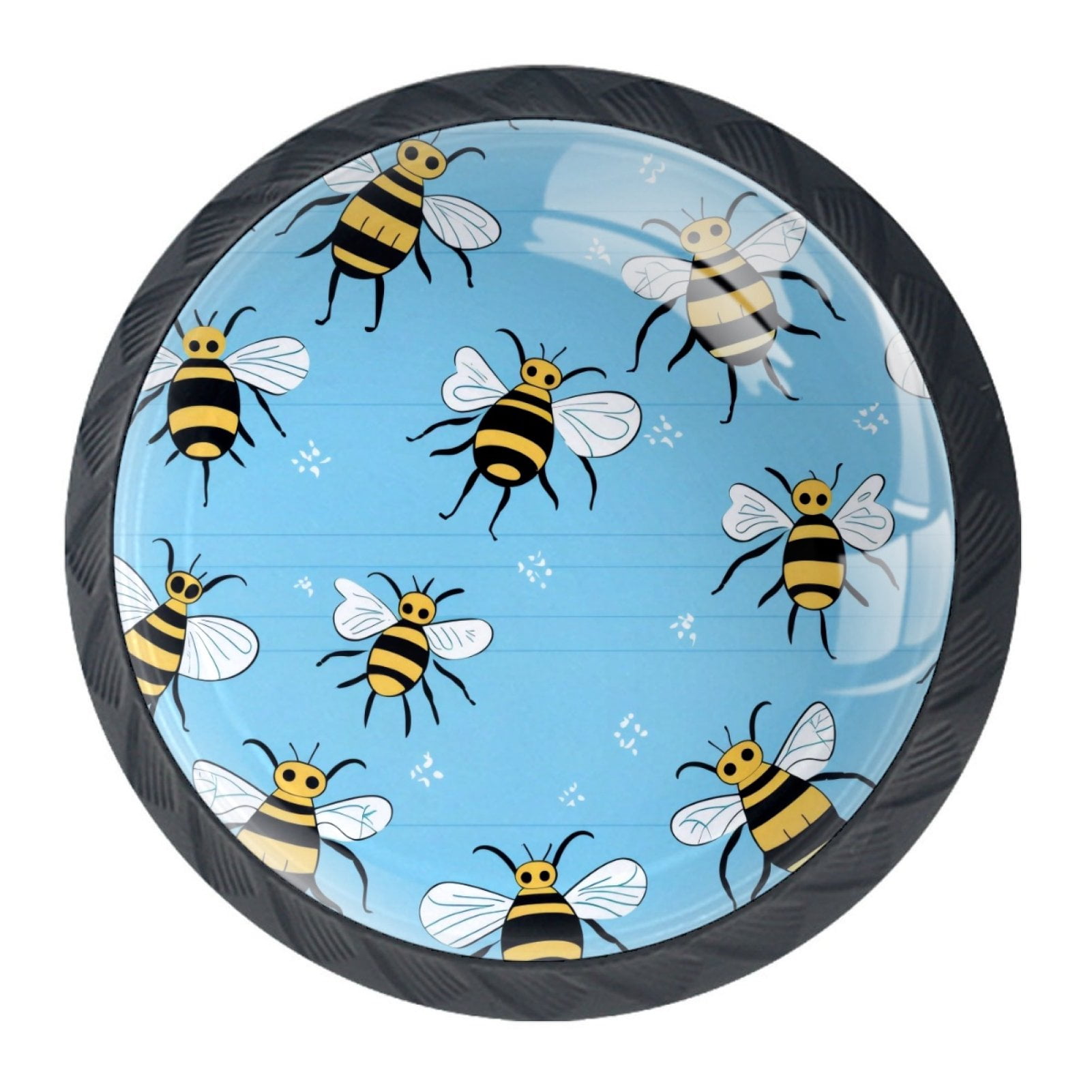 4 PCS Kitchen Cabinet Knobs and Pulls,Bee Animal Round Drawer Hardware ...