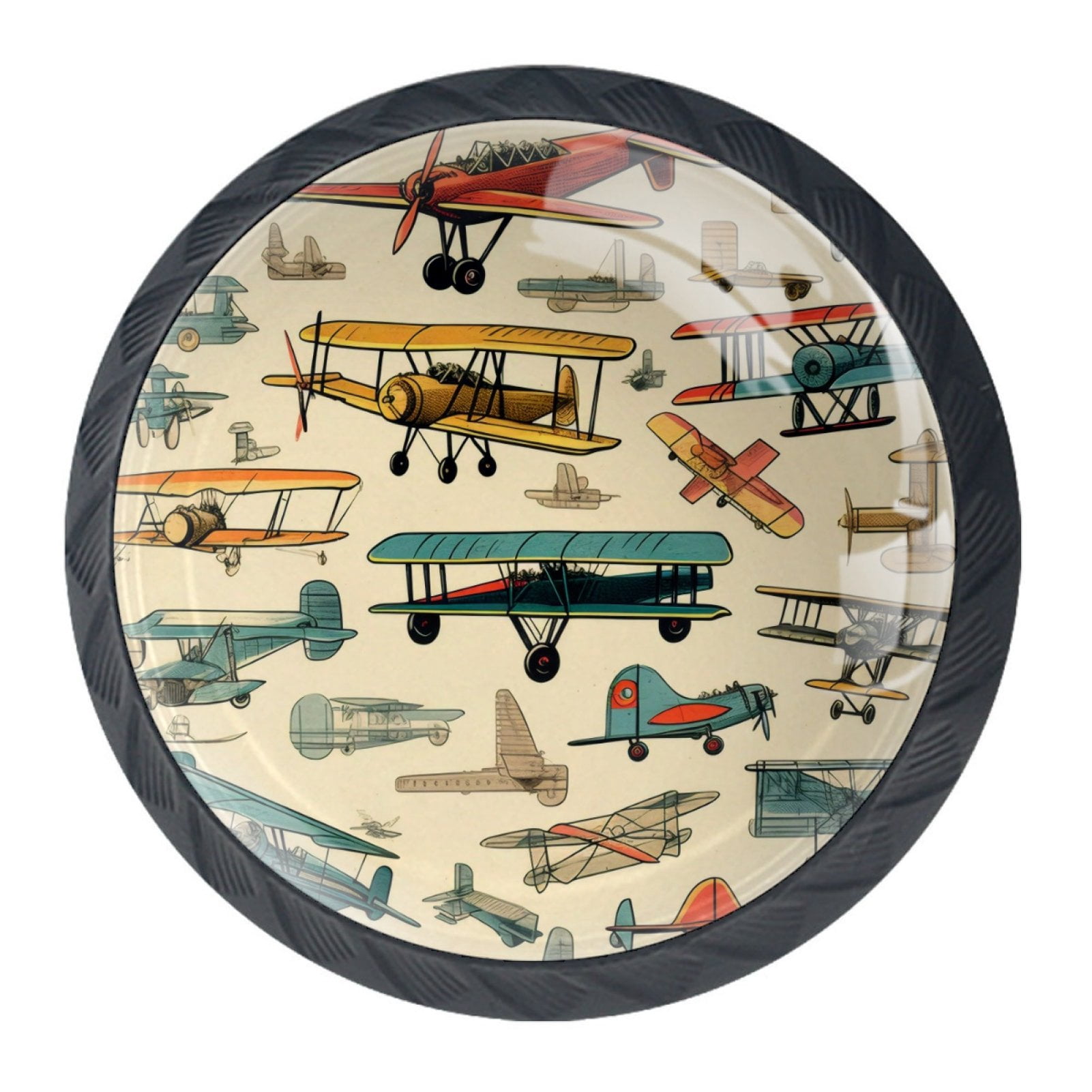 4 PCS Kitchen Cabinet Knobs and Pulls,Cartoon Air plane Round Drawer ...