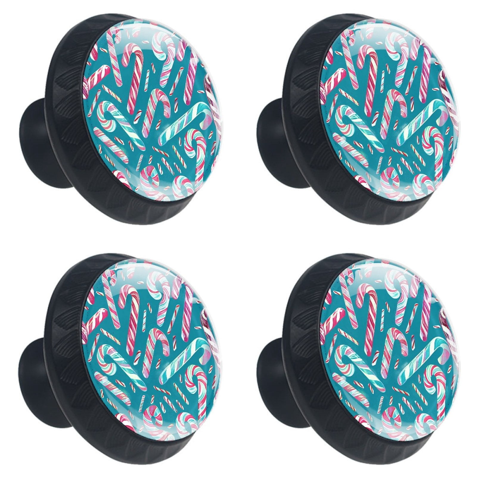 4 PCS Kitchen Cabinet Knobs and Pulls,Christmas Candy Round Drawer ...