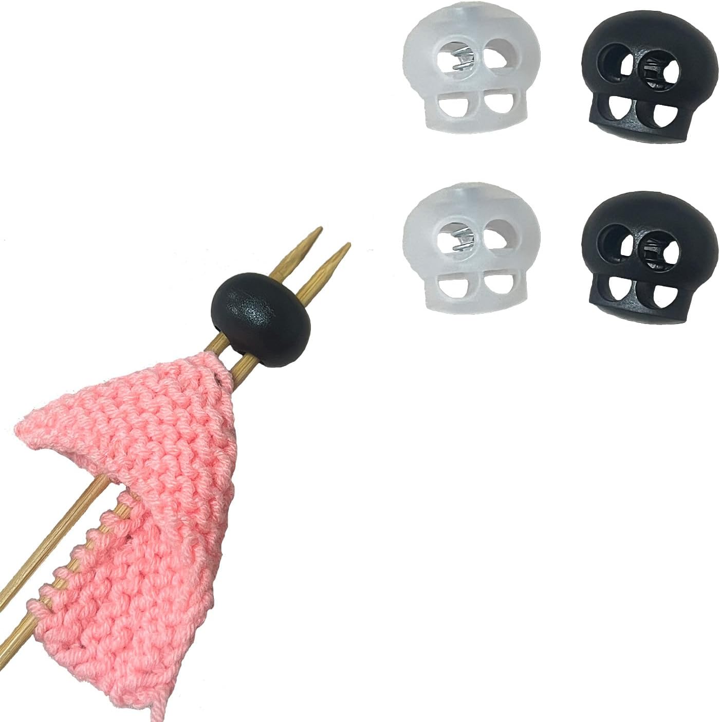 4 PCS Knitting Stitch Stoppers, Needle Minder, Knitting Needle Stoppers ...
