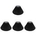 Wyn 4pcs Bedroom Fabric Lampshade Black Lamp Shade Tabletop Lamp Shade Decoration