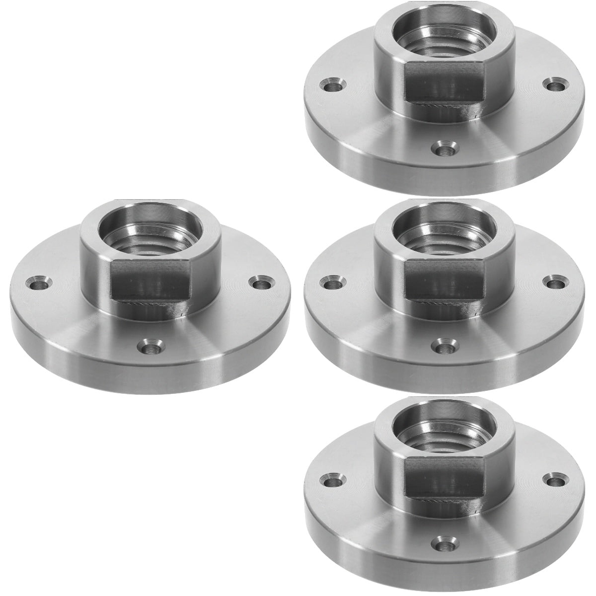 4 PCS Lathe Chuck Drill Spindle Tapered Threaded Adapter Collet Silver ...