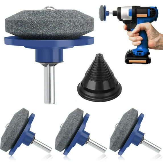 4 PCS Lawn Mower Blade Sharpener,Universal Multi-Sharp Rotary Lawnmower ...