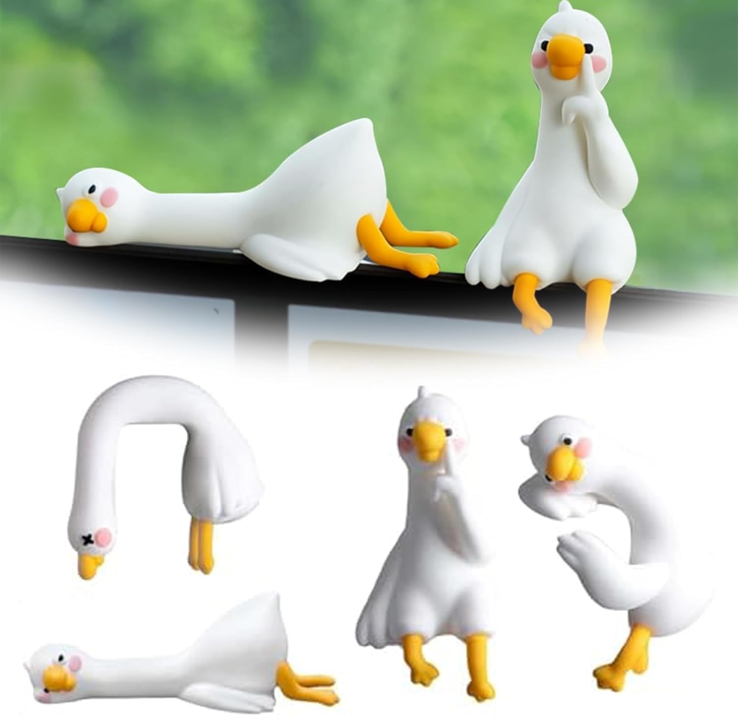 4 PCS Lazy Duck Computer Decoration Ornaments, Cute so Tired Lazy Duck ...