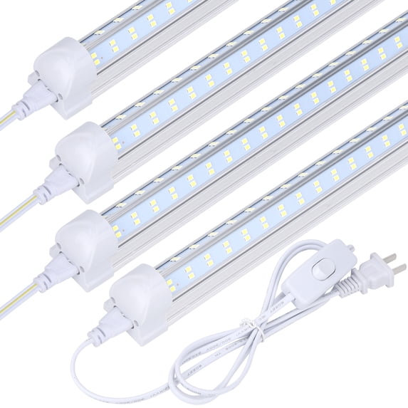 4 PCS,Led Shop Lights,4FT Led Shop Light,75W 6000K 9000LM Clear White ...