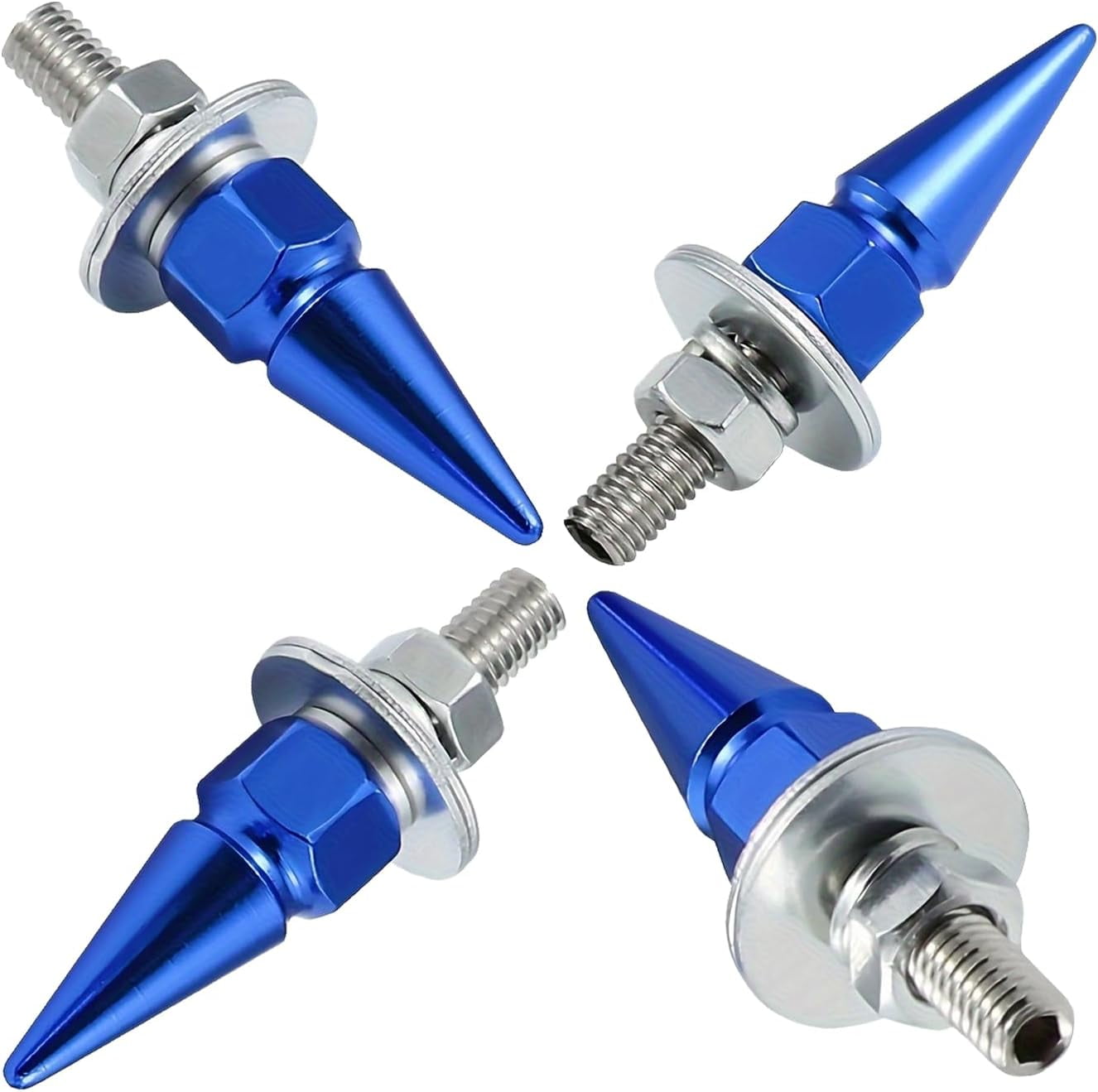 4 PCS License Plate Screws, Spike Anti Theft Motorcycle License Plate ...