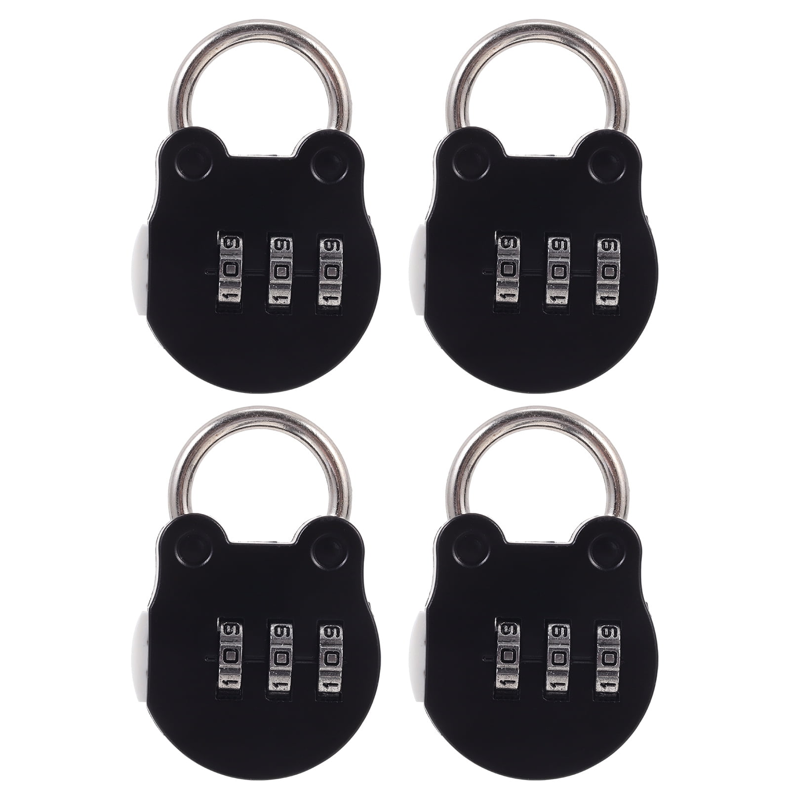 4 PCS Lock for Locker Locks with Code Combination Chain Black - Walmart.com