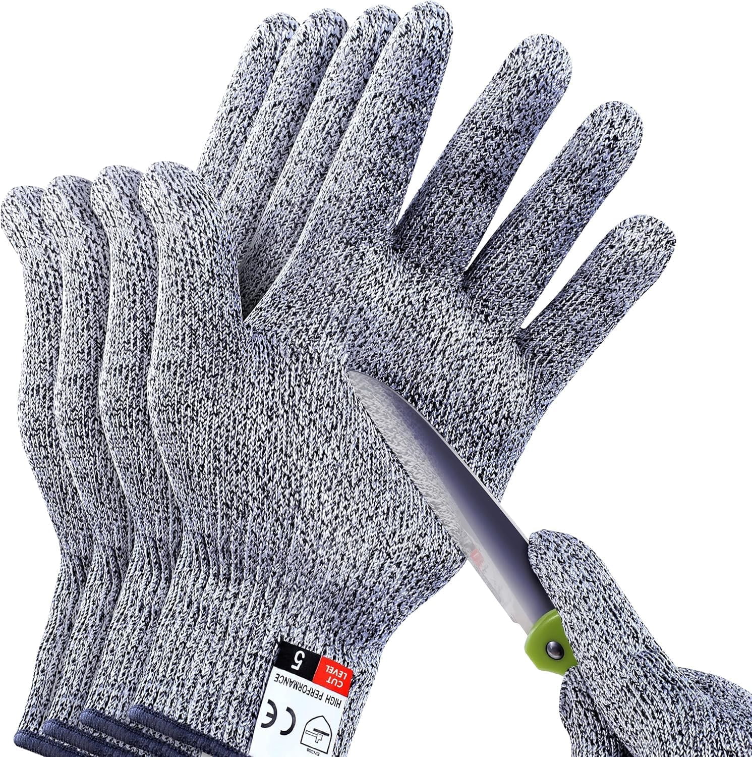 4 PCS (M+L) Cut Resistant Gloves Level 5 Protection for Kitchen Upgrade ...
