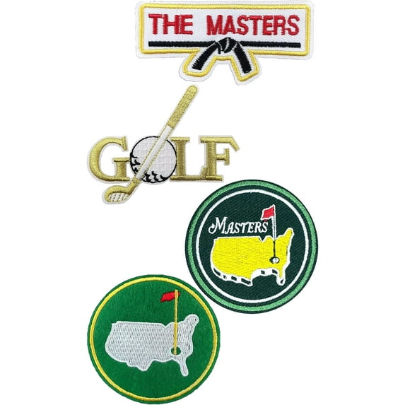 4 PCS Masters Patch Golf Iron On Patches Golf Patches Iron On Parches ...