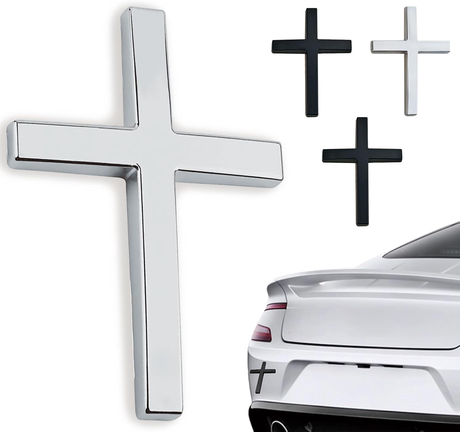4 PCS Metal Jesus Christ Cross Badge Stickers for Car & Truck Body ...