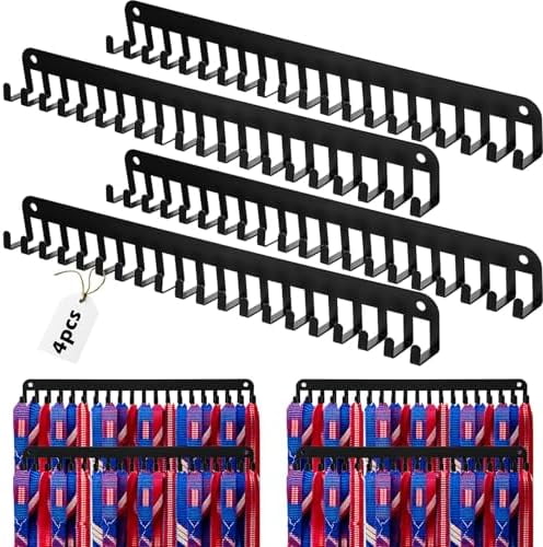 4 PCS Metal Sports Marathon Medal Hanger Display with 20 Pcs Hanging ...