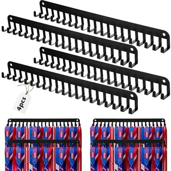 4 PCS Metal Sports Marathon Medal Hanger Display with 20 Pcs Hanging ...