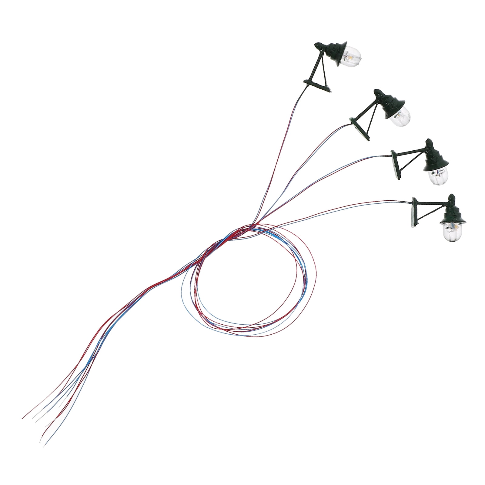 4 PCS Miniature Lamp Small Wall Lamps Dollhouse Lighting Single LED ...