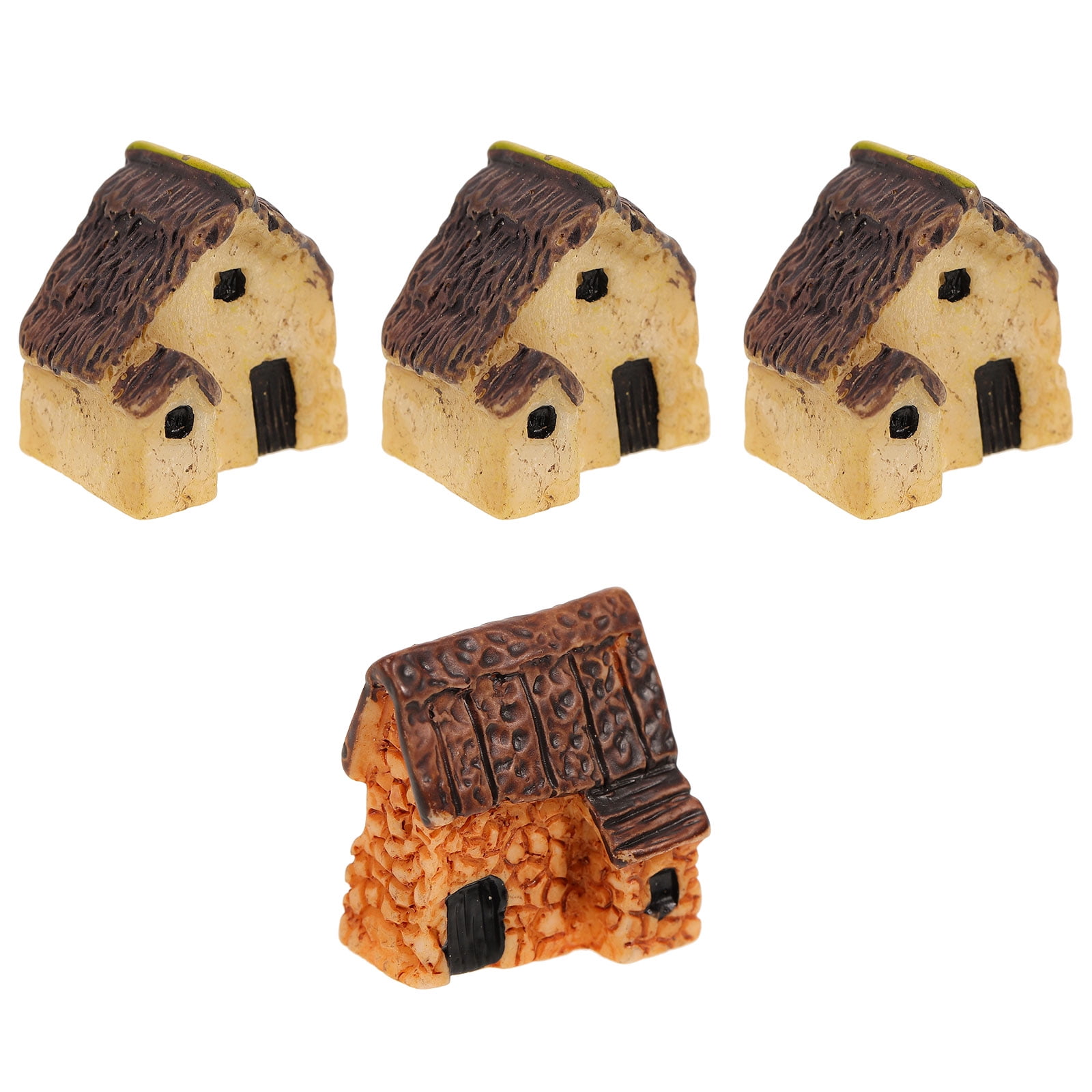 Raindrops 4PCS Assorted Color Miniature House Set for Fairy Gardens and ...