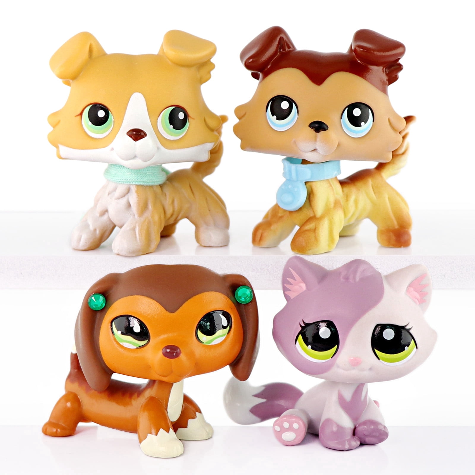 4 PCS Minilpsshop Little Animal Pet Toys Figures Include Collie #272 ...