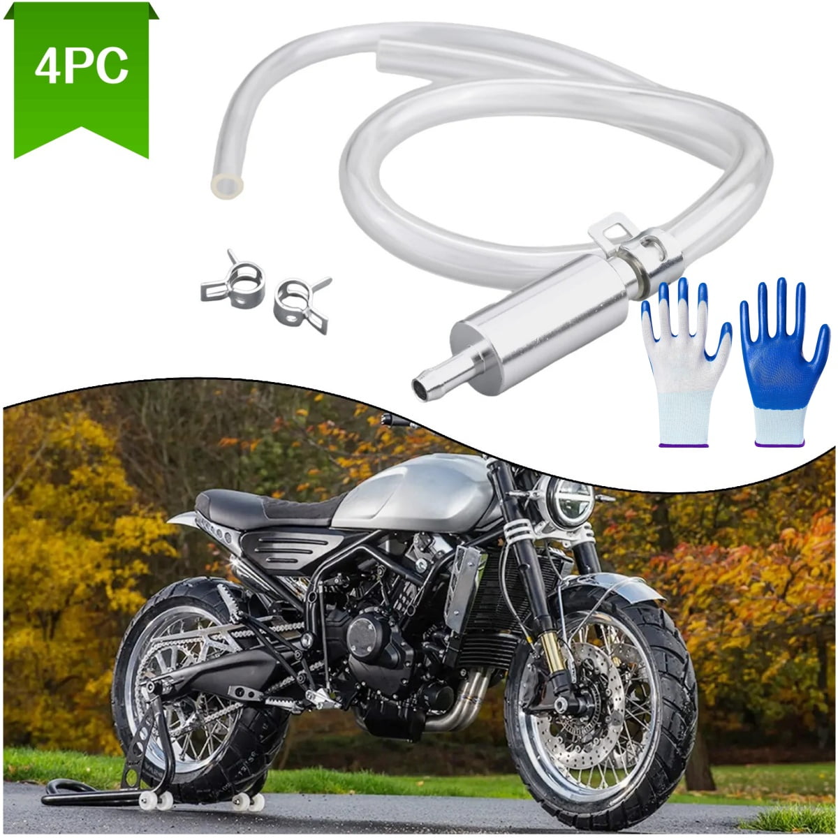 4 PCS, Motorcycle Fuel Filler Hose Hydraulic Brake Bleeder Tool Check ...