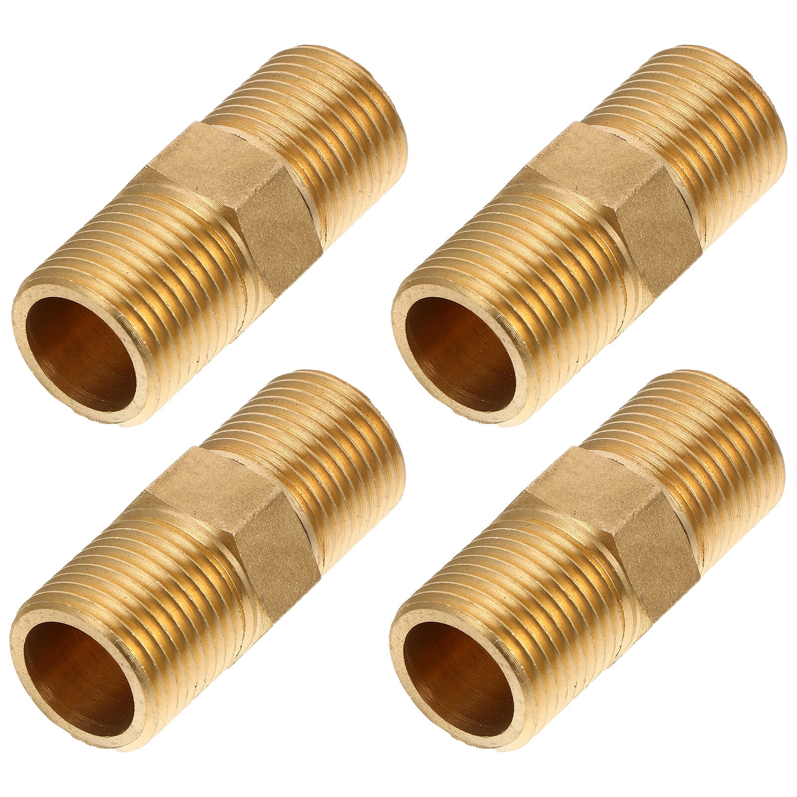4 PCS NPT Male 1/2 inch Brass Flare Thread Connector Tube Fitting ...