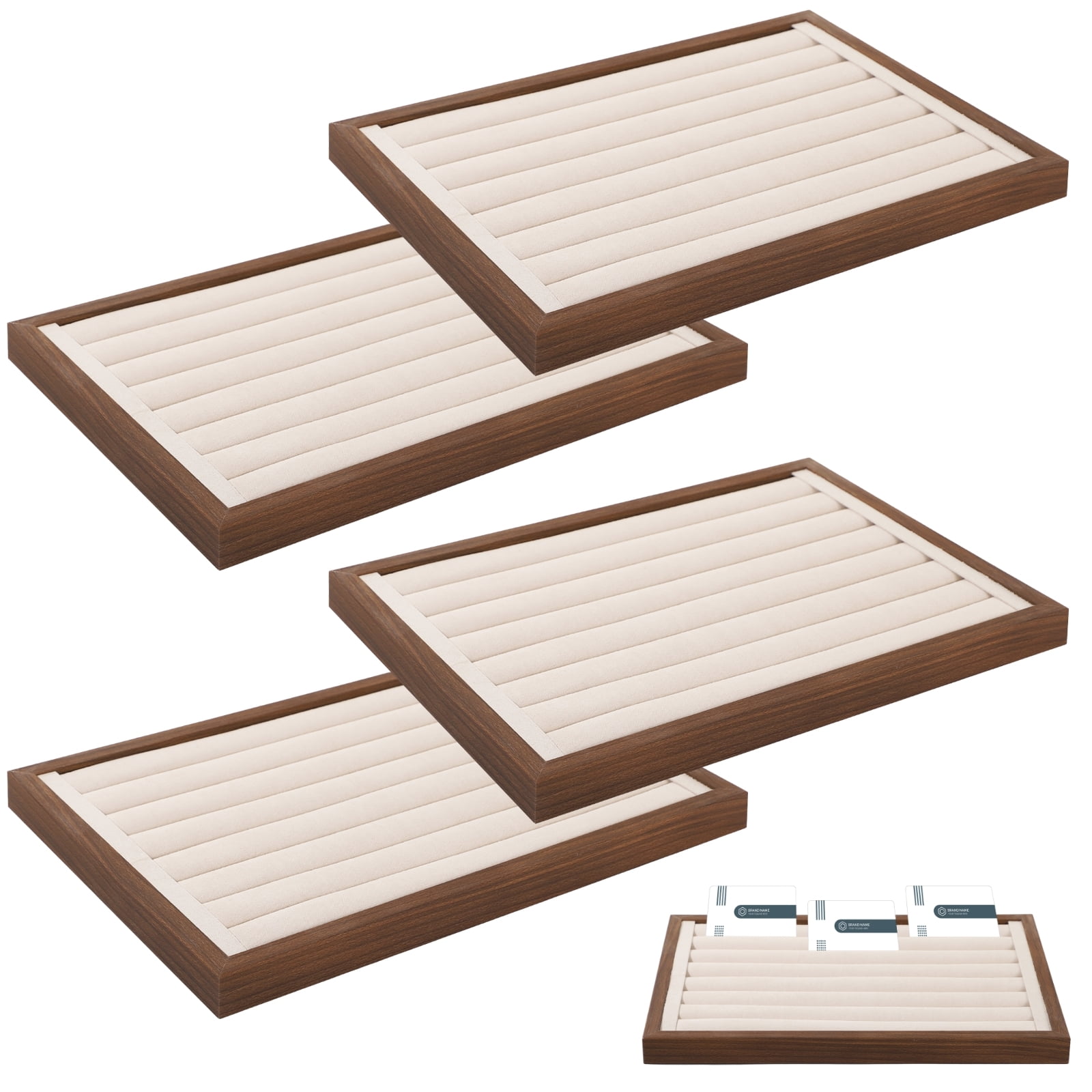 4 PCS Name Badge Holders, ID Badge Tray Organizer, Foam Name Badge ...