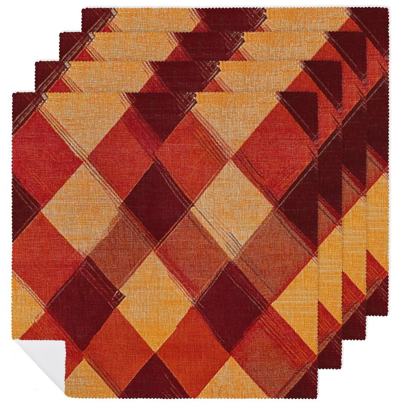 4 PCS Napkin Cloth 18.7in A Wide Range Of Uses Not Fade Not Ball For ...