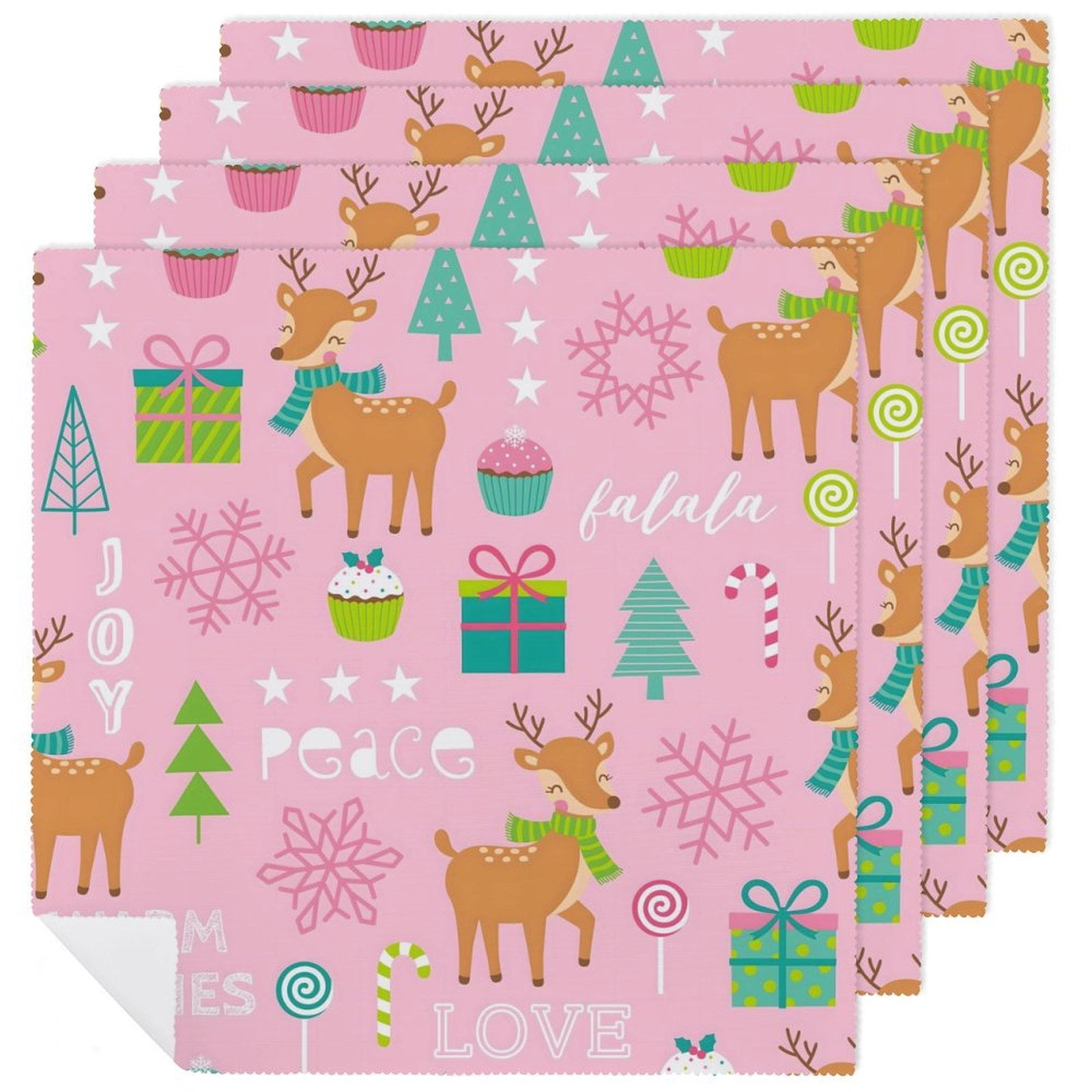 4 PCS Napkin Cloth 18.7in A Wide Range Of Uses Not Fade Not Ball For ...