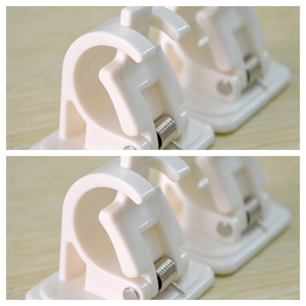 4 PCS No Drill Curtain Rod Brackets, Self-Adhesive Curtain Rods No ...