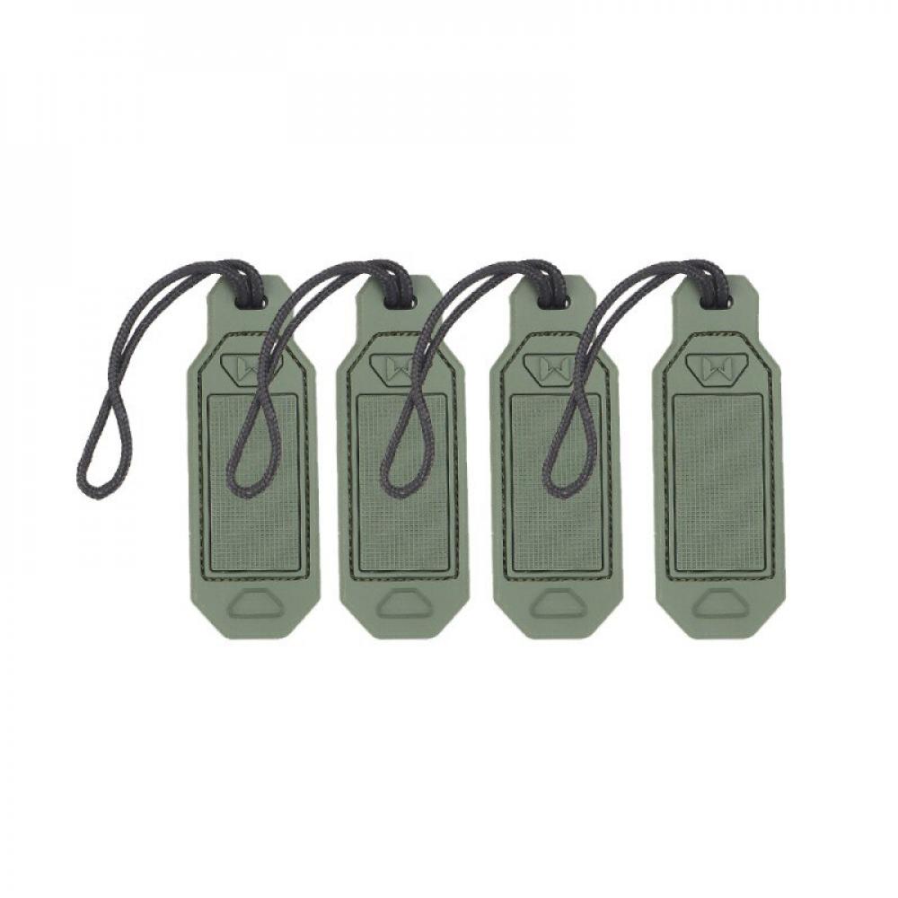 4 PCS Plastic Custom Split Ring ID Key Tags Labels Chains Rings ...