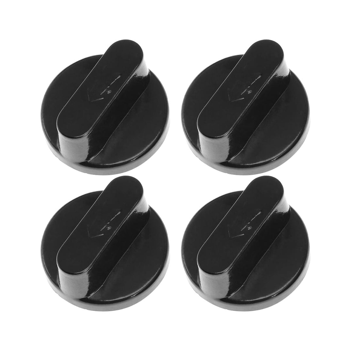 RENACLIPY Gas Stove Control Knobs, 4-Pack Black Plastic Replacement ...