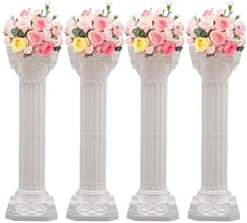 4 PCS Plastic Roman Column 34.6" Wedding Roman Pillars Columns, Wedding ...