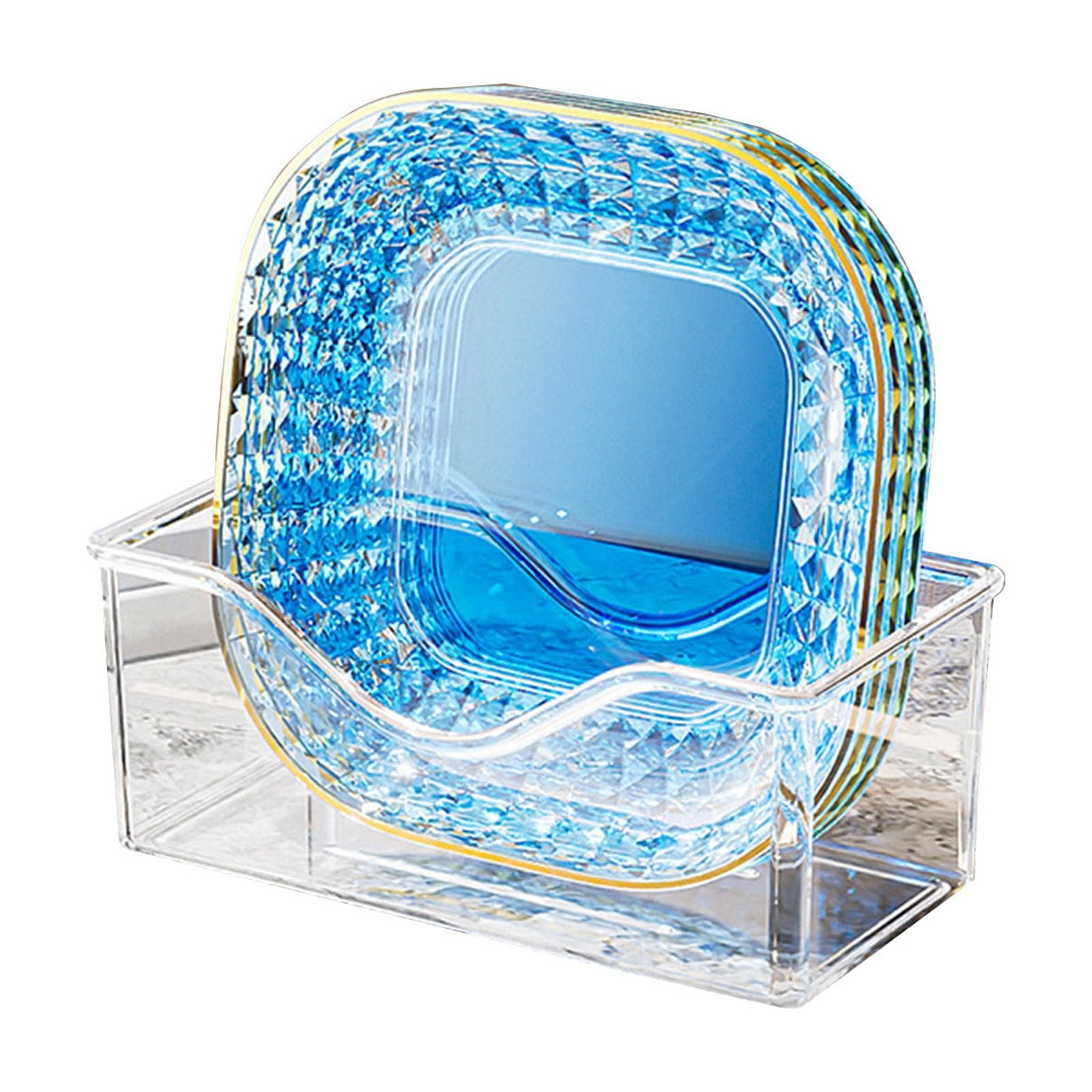 4 PCS Plastic Serving Trays With Base For Party Dinner Plates ...