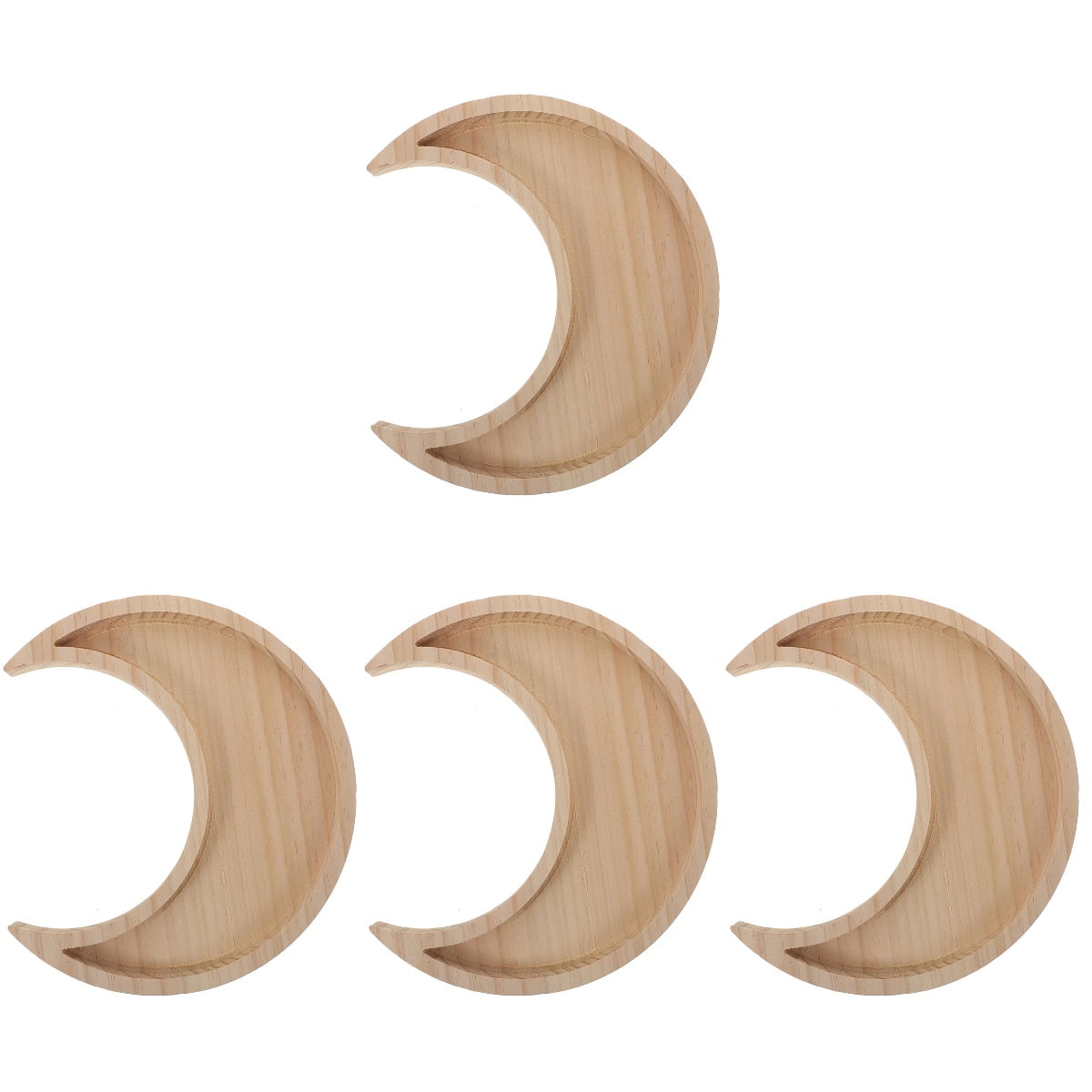 4 PCS Plates Gold Platter Moon Tray Simple Design Restaurant - Walmart.com