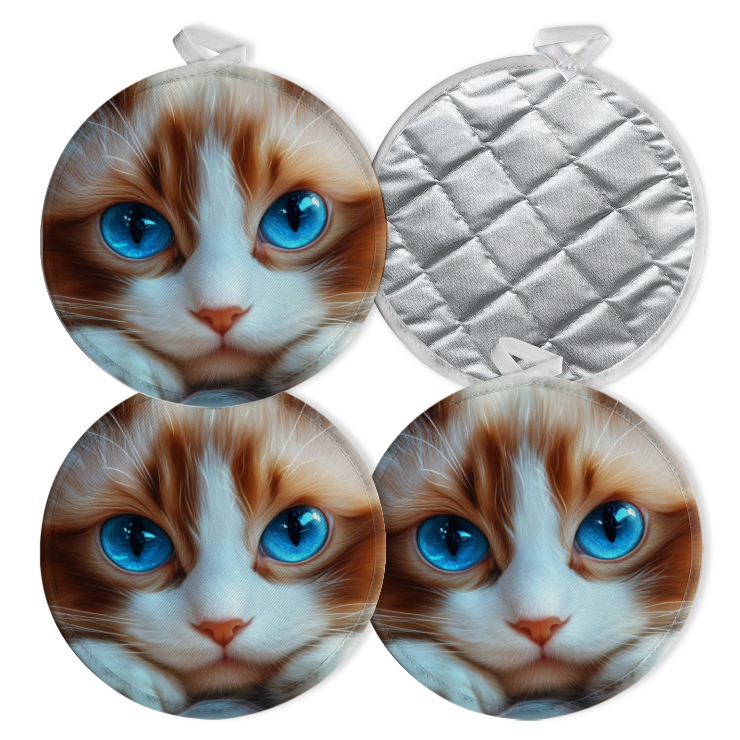 4 PCS Pot Holders for Kitchen,Potholders Sets with Hook for Oven ...