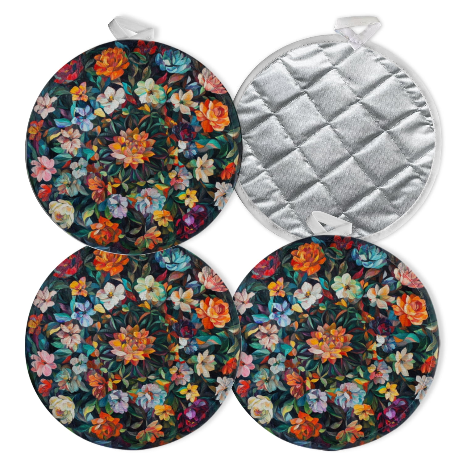 4 PCS Pot Holders for Kitchen,Potholders Sets with Hook for Oven ...