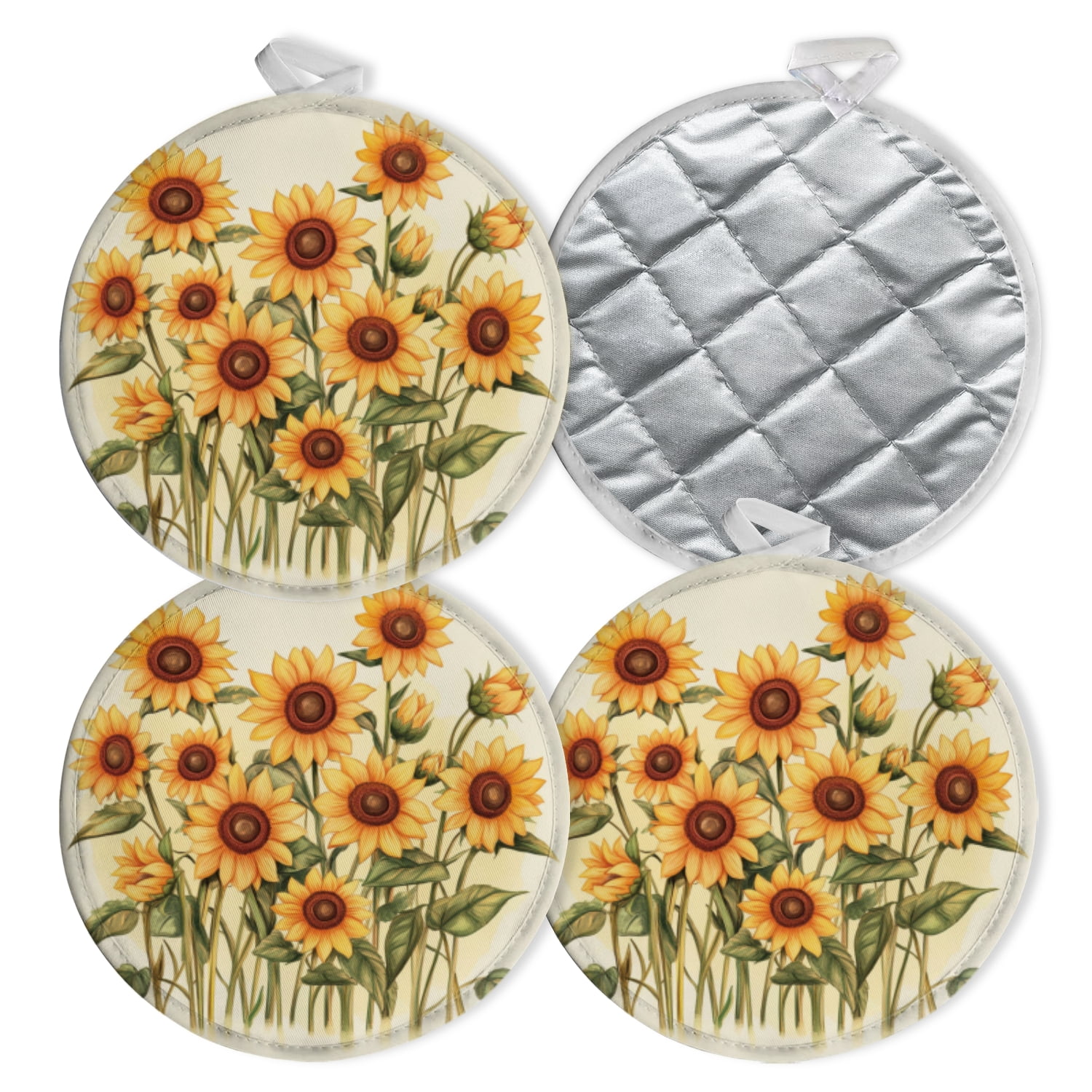4 PCS Pot Holders for Kitchen,Potholders Sets with Hook for Oven ...