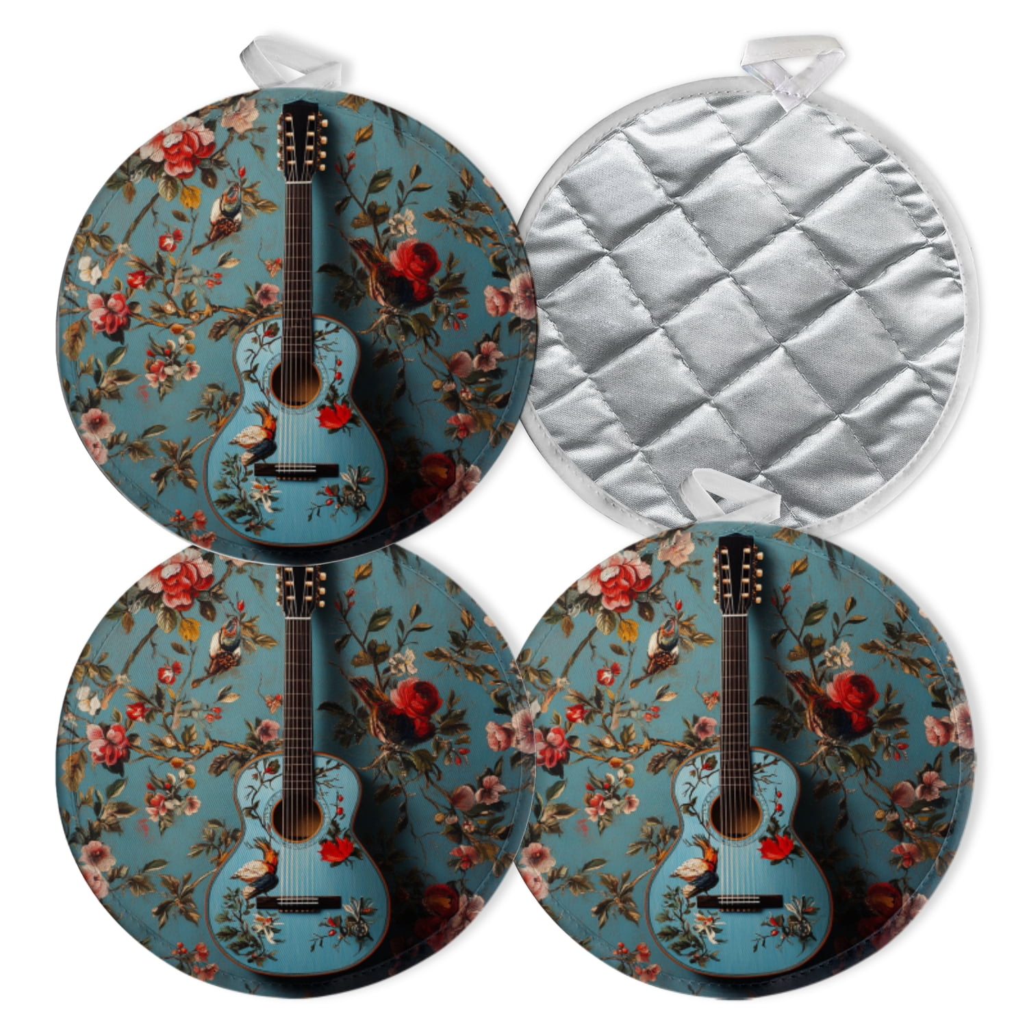 4 PCS Pot Holders for Kitchen,Potholders Sets with Hook for Oven ...