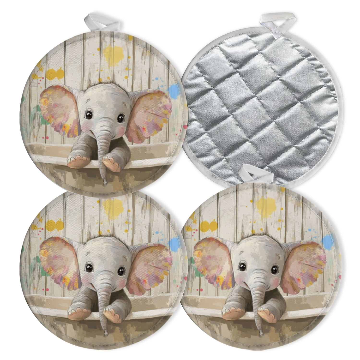 4 PCS Pot Holders for Kitchen,Potholders Sets with Hook for Oven ...
