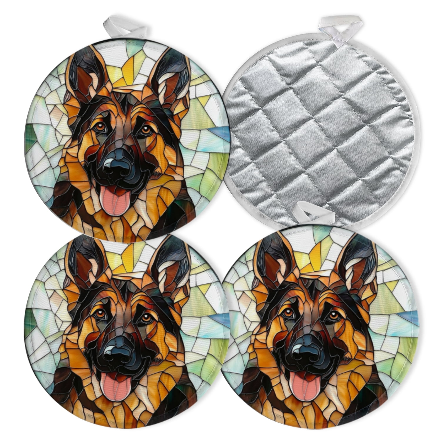 4 PCS Pot Holders for Kitchen,Potholders Sets with Hook for Oven ...