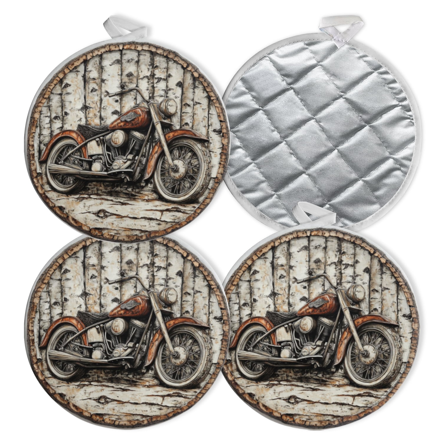 4 PCS Pot Holders for Kitchen,Potholders Sets with Hook for Oven ...